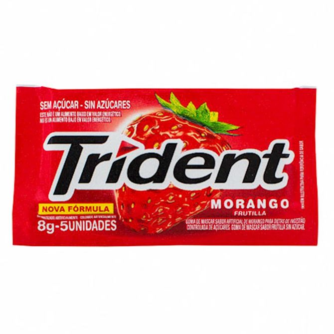 Trident Morango 168g - maxfesta