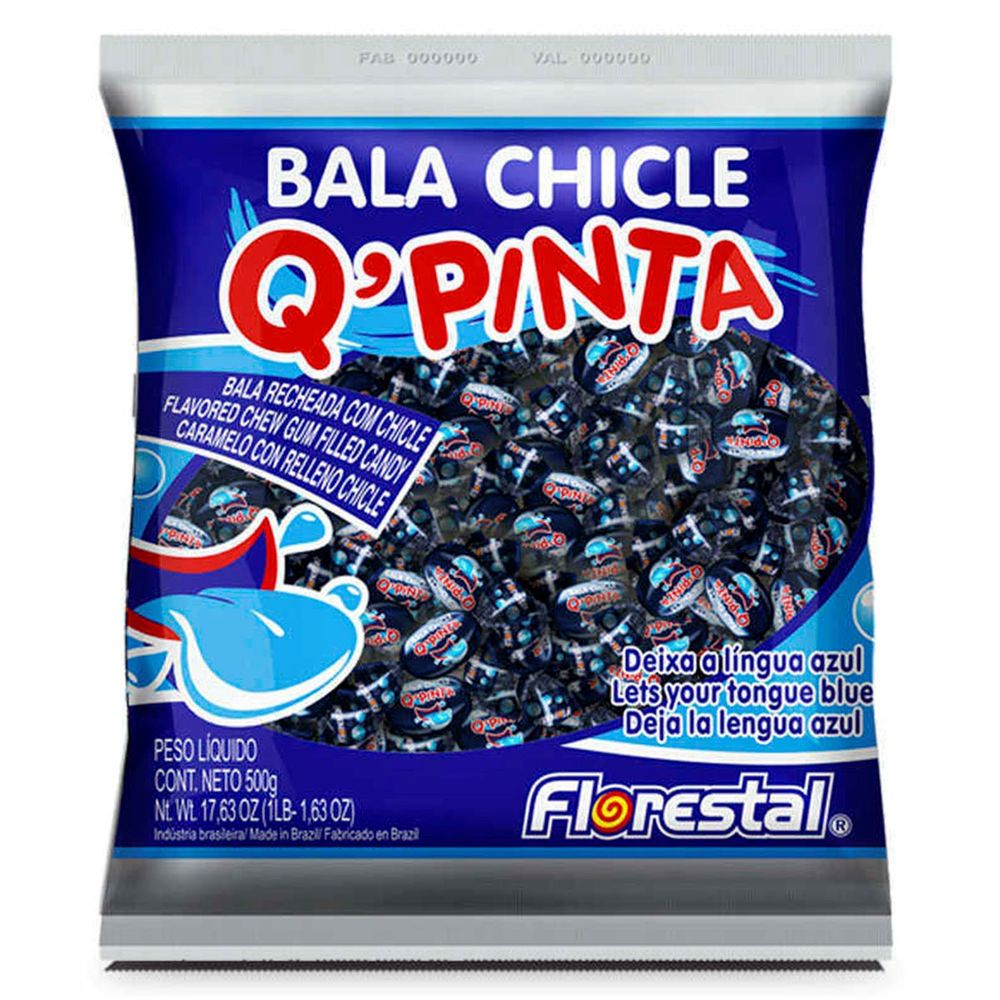 Bala Chicle Pinta Língua 500g - maxfesta