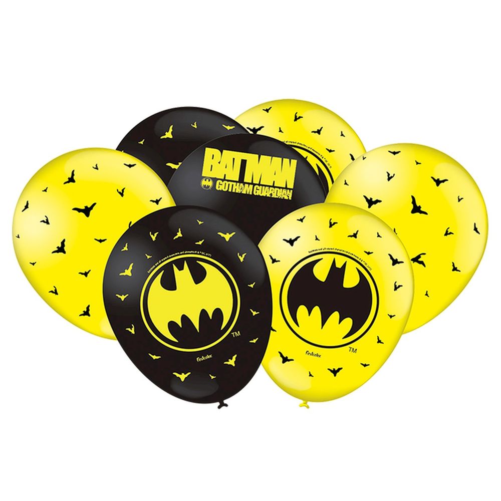 Balão 9 Batman Geek - 25 unidades - maxfesta