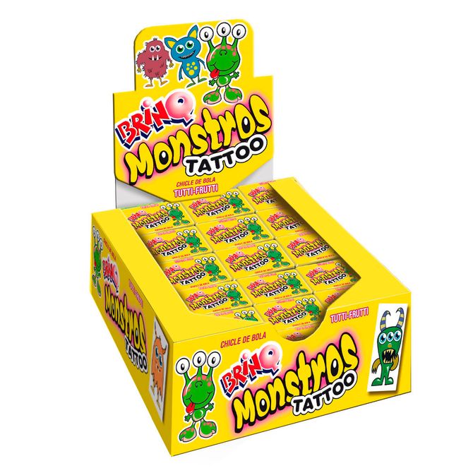 Chicle Buzzy Croc Morango - 40 unidades - maxfesta